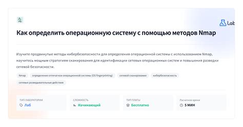 Как определить операционную систему с помощью методов Nmap Labex