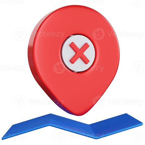 3d Rendering Pin Pointer Cross With Map Below Isolated 8924798 Stock