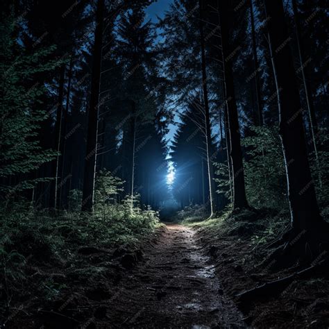 Premium Photo In The Heart Of The Night The Forest Becomes A Realm Of