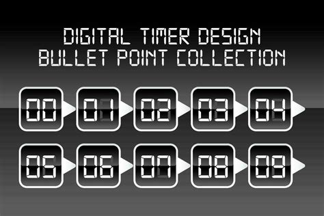 digital timer design bullet point 23500846 vector art at vecteezy