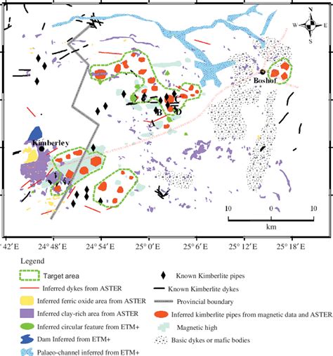 Interpretation Map Derived From Magnetic Aster And Landsat 7 Etm