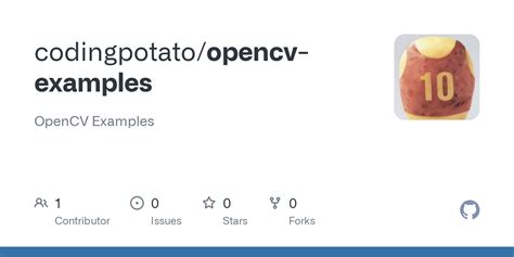 Github Codingpotato Opencv Examples Opencv Examples