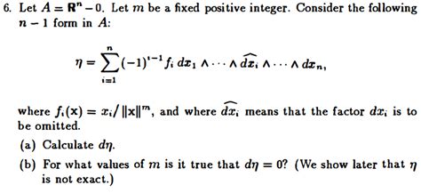 solved 6 let a rn−0 let m be a fixed positive integer