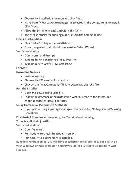 ppt how to install node js and npm on windows and mac powerpoint
