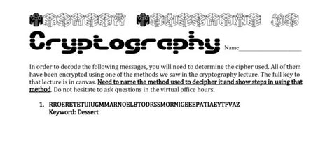 Solved In Order To Decode The Following Messages You Will