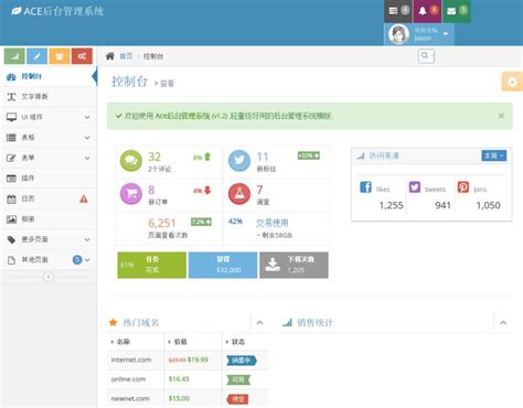 程序开发应用bootstrap 后台模板cms后台管理界面模板html全站下载