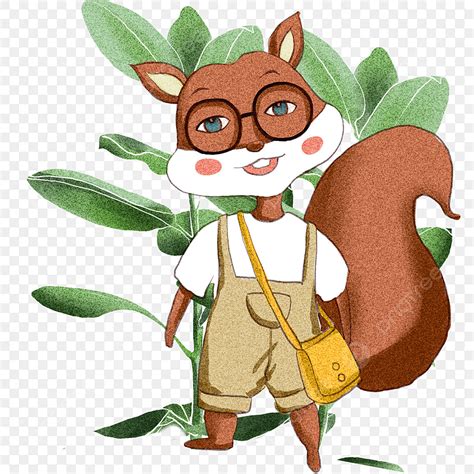 Cartoon School Season Squirrel Commercial Elements School Season