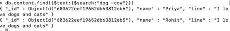 Mongodb Text Search Geeksforgeeks