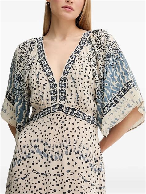 Hoss Intropia Amelia Embroidered Maxi Dress Neutrals Farfetch Uk