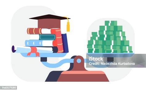 교육 대출 지식 또는 지폐 힙 비교 교육을위한 돈 책과 달러가 규모에 쌓여 있습니다 무게 비교 비용 측정 대학 공부 가격 벡터 개념 가격에 대한 스톡 벡터 아트 및 기타