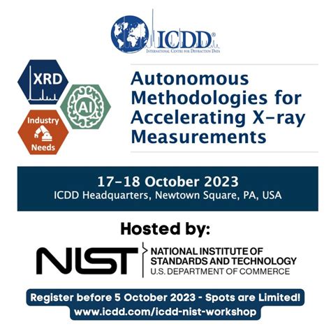 International Centre For Diffraction Data On Linkedin Dont Forget Nist And Icdd Are Hosting A