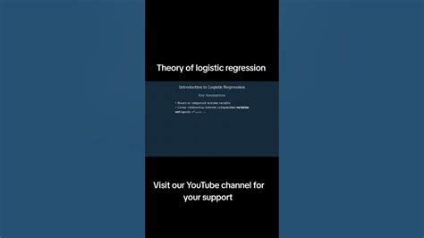 Understanding The Theory Of Logistic Regression Regressionanalysis Ai