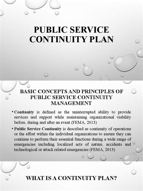 Public Service Continuity Plan Pdf Risk Assessment Risk