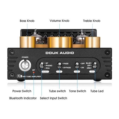 Review Douk Audio X1 HiFi GE5654 Vacuum Tube Amplifier Bluetooth 5.0 ...
