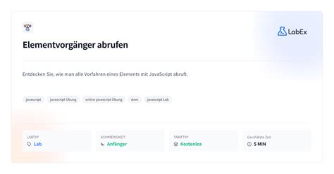 Das Erlernen Der Elementvorgeschichte In Javascript Labex
