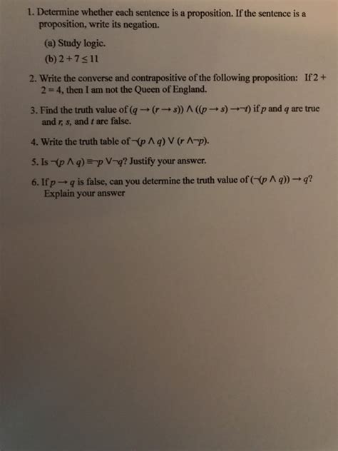 solved determine whether each sentence is a proposition if