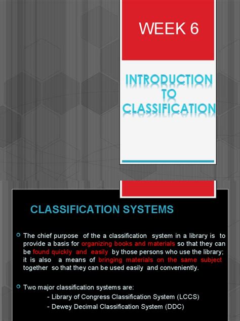 week 6 introduction to classification pdf information science