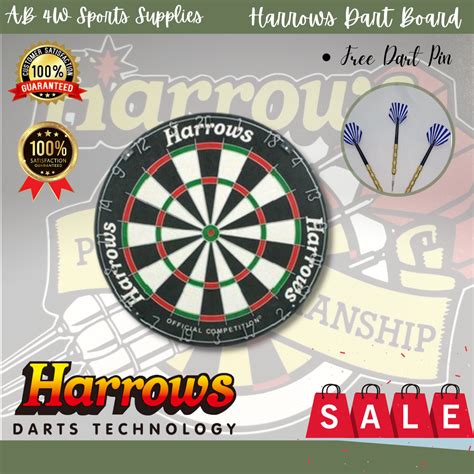 Harrows Dart Board Official Competition With Dart Pins Lazada Ph