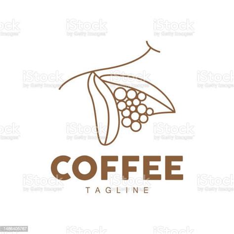 커피 로고 커피 트리 디자인 카페 음료 벡터 아이콘 브랜드 일러스트 레이 션 기호 0명에 대한 스톡 벡터 아트 및 기타 이미지
