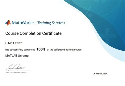 Chowdary Mohammad Fawaz On Linkedin Matlab Mathworks Certification Dataanalysis