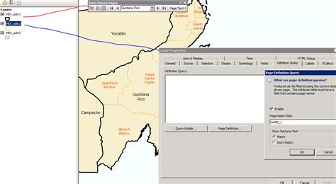 arcgis desktop limiting data in table based on data driven pages