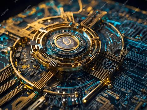 Futuristic Quantum Computing Circuitry Premium Ai Generated Image