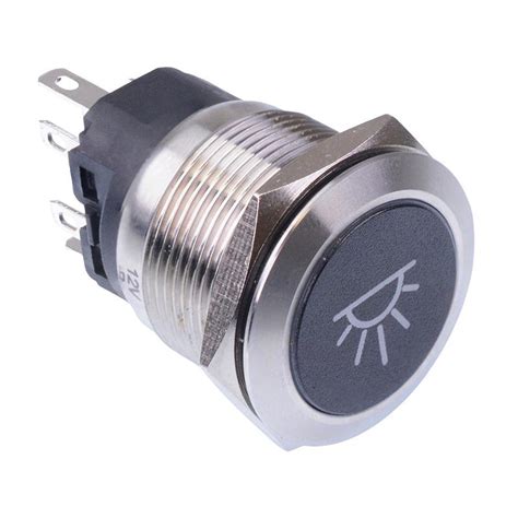 Cockpit Cabin Light Red LED Latching Mm Vandal Push Button Switch SPDT V