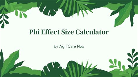 Phi Effect Size Calculator Free Online Tool