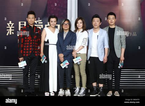 From Left Chinese Actor Zhang Yi Actress Hao Lei Hong Kong Director