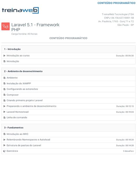 Laravel Php Framework Completo Pdf Pdf Arquitetura De Computadores