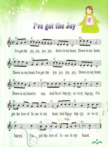 I`ve Got The Joy Joy Joy 주예수 사랑 기쁨 내 마음속에 영어찬양 악보 Harvest Mission Community 秋收宣教会