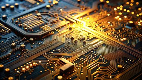 Illuminated Circuit Board Intricate Pathways Of Technological Innovation Generative Ai Stock