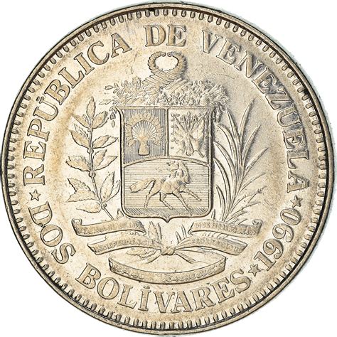 [ 383236] Moneda Venezuela 2 Bolivares 1990 Compra Venta En