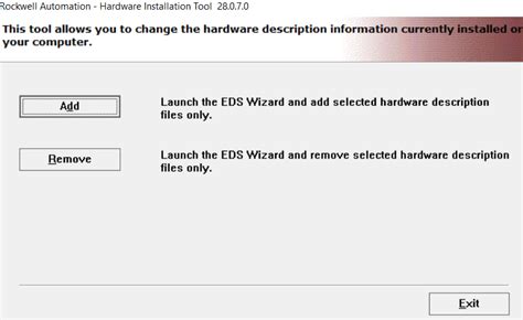 EDS File Installation Via RSLinx EDS Hardware Installation Tool PLC Programming Automation
