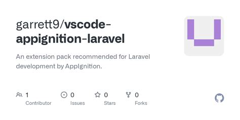 GitHub Garrett Vscode Appignition Laravel An Extension Pack Recommended For Laravel