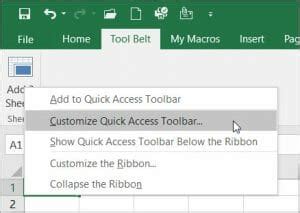 How To Add Macro Buttons To The Excel Ribbon Or Quick Access Toolbar Excel Campus