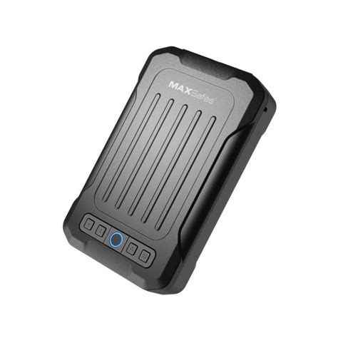 Maxsafes 18 Gauge Steel Portable Lock Box Safe With Digital Fingerprint Lock Access In Black