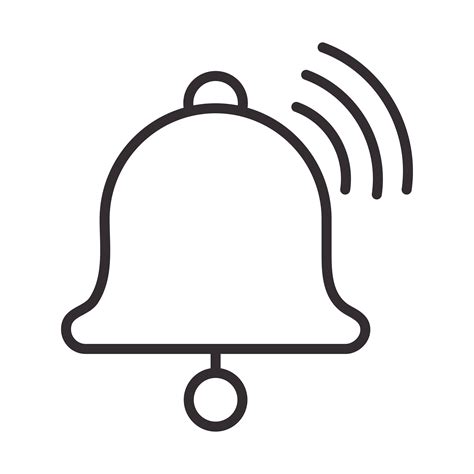 Alert Icon Bell Notification Attention Danger Exclamation Mark Precaution Line Style Design