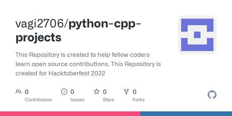 Github Vagi2706python Cpp Projects This Repository Is Created To