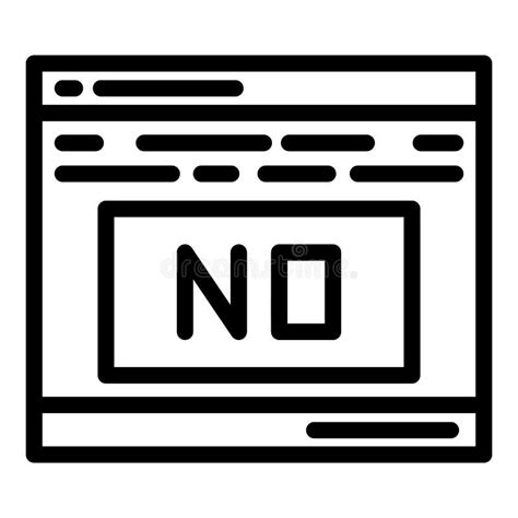 web page code icon outline vector cms development stock vector