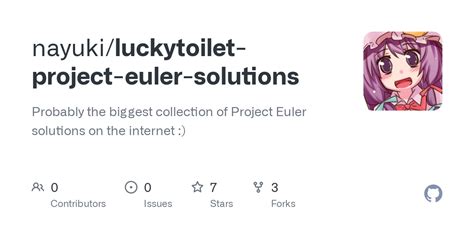 Github Nayukiluckytoilet Project Euler Solutions Probably The Biggest Collection Of Project