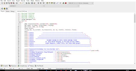 Tutorial C Membuat Program Reservasi Hotel Full ~ Tutorial Belajar