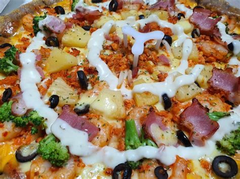 [피자 알볼로]쉬림프and핫치킨 골드 피자 네이버 블로그