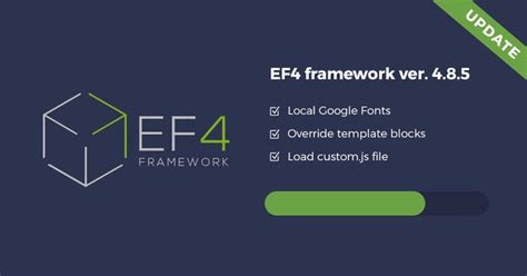 EF4 Joomla Framework Updated Check What S New In EF4 4 8 5 Version Joomla Joomla Templates