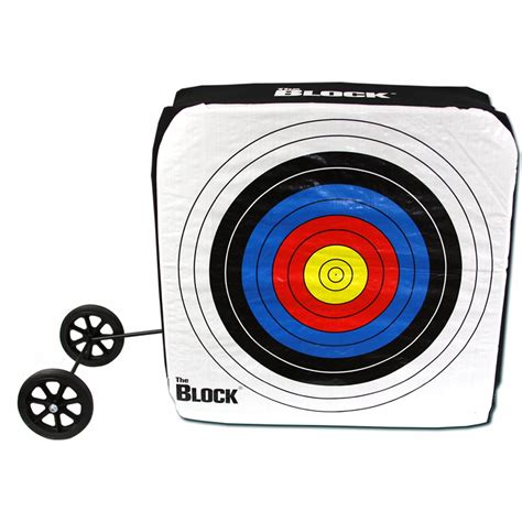 Block Bullseye Nasp Archery Target With Removable Wheels 34 X 34 X