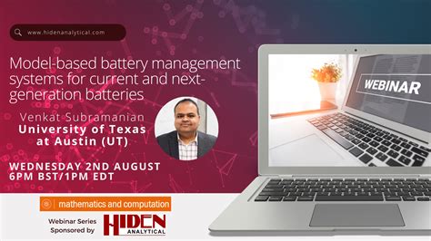 Webinar Model Based Battery Management Systems For Current And Next Generation Batteries