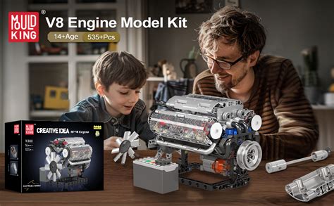 Mould King V8 Engine Building Kit Build Your Own Mini Engine That