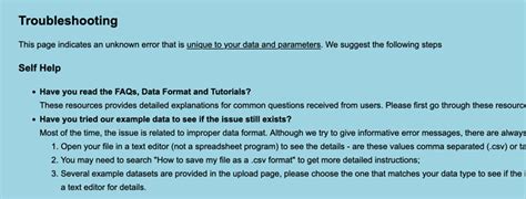 This Page Indicates An Unknown Error That Is Unique To Your Data And