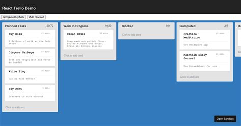 Trello Example Codesandbox