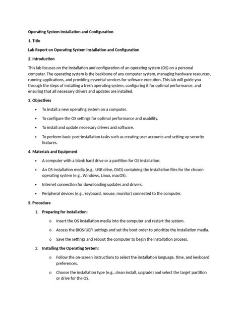 Operating System Installation And Configuration Pdf